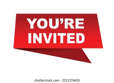 545 You're Invited Sign Images, Stock Photos & Vectors | Shutterstock