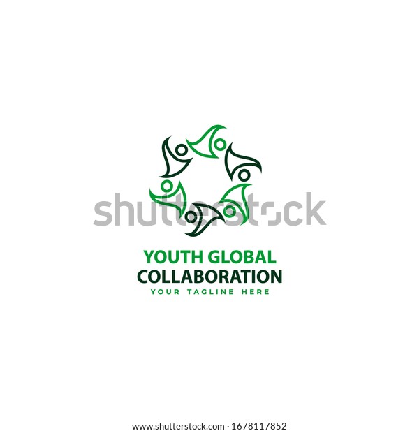 Youth Global Collaboration Circular Shape People Stock Vector (Royalty ...