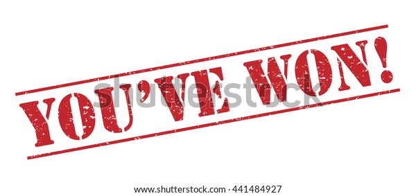 You39ve Been Selected Words Red Stamp Chosen Winner Stock
