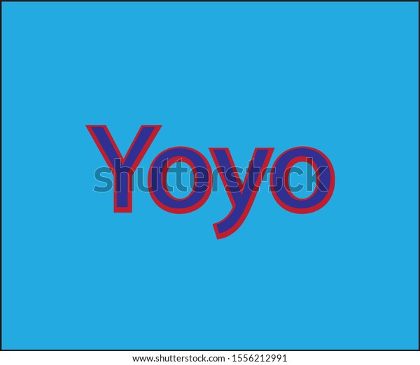 Yoyo Text Logo Vector Art Stock Vector (Royalty Free) 1556212991 ...