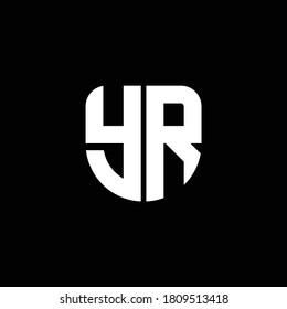 Yr Logo Monogram Circular Shape Shield Stock Vector (Royalty Free ...