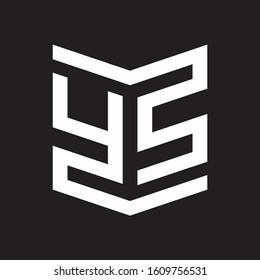 Ys Logo Emblem Monogram Shield Style Stock Vector (Royalty Free ...