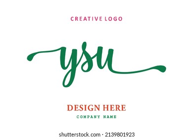 Ysu Lettering Logo Simple Easy Understand Stock Vector (Royalty Free ...