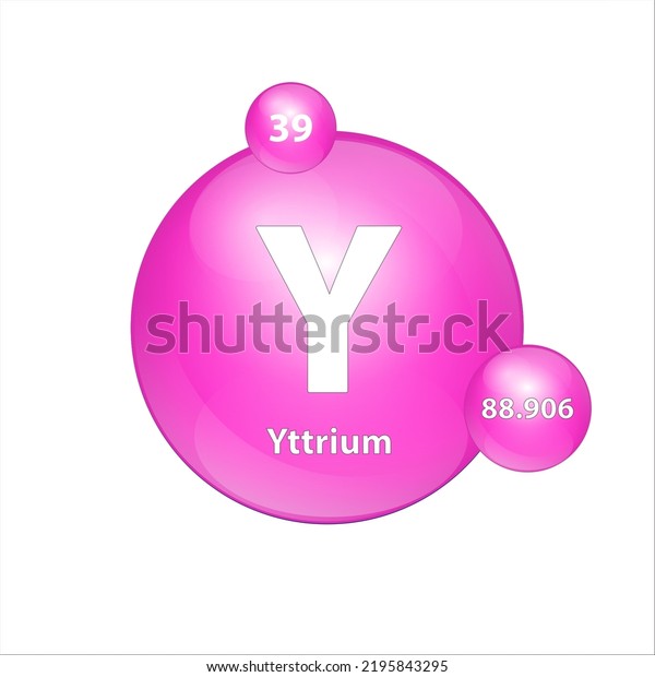 Yttrium Y Icon Structure Chemical Element Stock Vector (Royalty Free ...