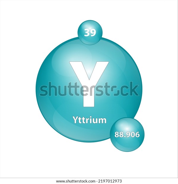 Yttrium Y Icon Structure Chemical Element Stock Vector (Royalty Free ...
