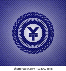 Yuan Icon Denim Texture Stock Vector (Royalty Free) 1183074898 ...