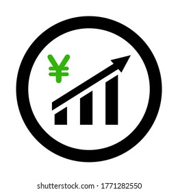 Yuan Trend Chart Rises Chart Charts Stock Vector (Royalty Free ...