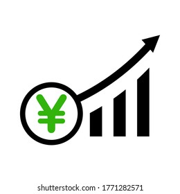 Yuan Trend Chart Rises Chart Charts Stock Vector (Royalty Free ...