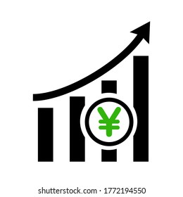 Yuan Trend Chart Rises Chart Charts Stock Vector (Royalty Free ...