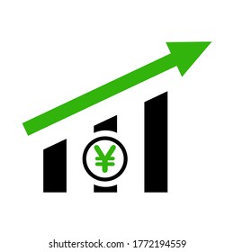 Yuan Trend Chart Rises Chart Charts Stock Vector (Royalty Free) 1771282562