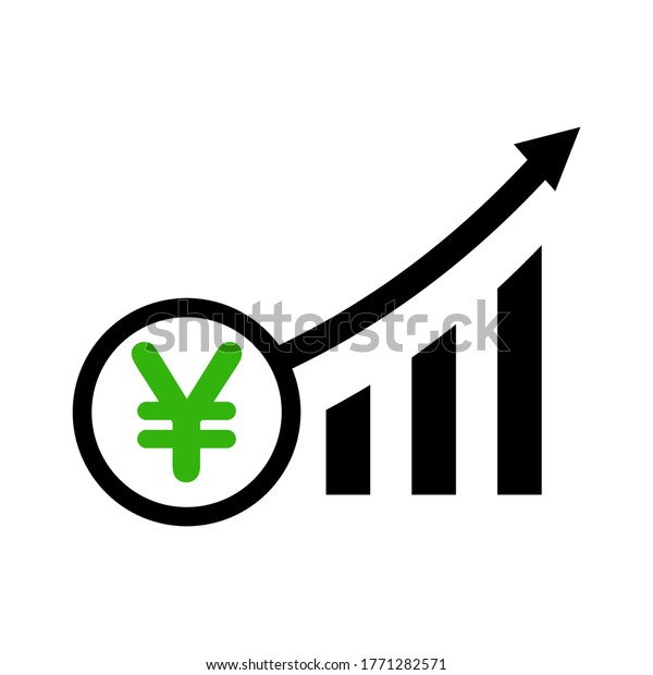 Yuan Trend Chart Rises Chart Charts Stock Vector (Royalty Free ...