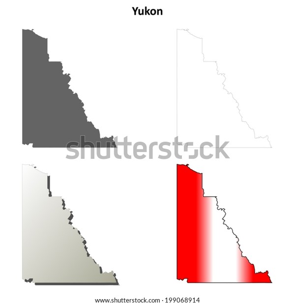 Yukon Blank Outline Map Set Vector Stock Vector (Royalty Free ...