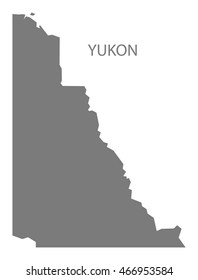 Yukon Canada Map Black Inverted Silhouette Stock Vector (Royalty Free ...