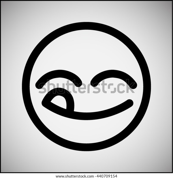 Yummy Face Icon Stock Vector (Royalty Free) 440709154