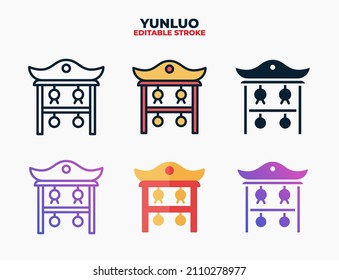 Yunluo Icon Set Different Styles Icons Stock Vector (Royalty Free ...