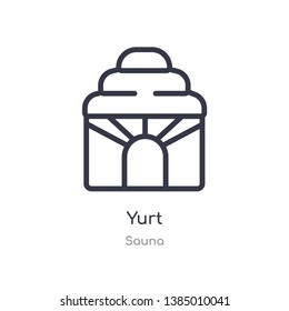 Yurt Outline Icon Isolated Line Vector Stock Vector (Royalty Free ...