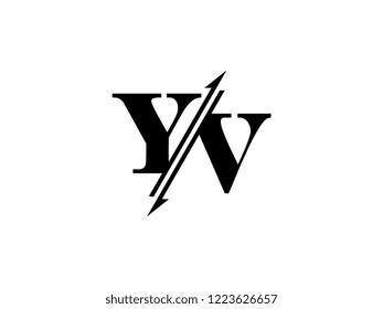 Yv Initials Logo Sliced Stock Vector (Royalty Free) 1223626657 ...