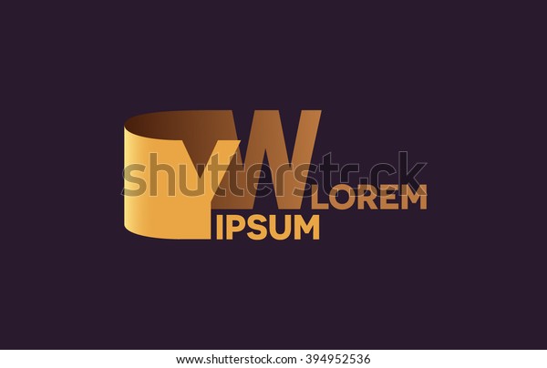 Yw Letters Logo Y W Letters Stock Vector (Royalty Free) 394952536 ...