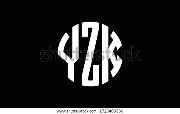 Yzk Circle Emblem Abstract Monogram Letter Stock Vector (Royalty Free ...