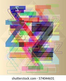 Z Alphabet Texture Template Stock Vector (Royalty Free) 574044631 ...