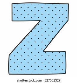 Z Blue Vector Alphabet Letter Polka: vector de stock (libre de regalías ...