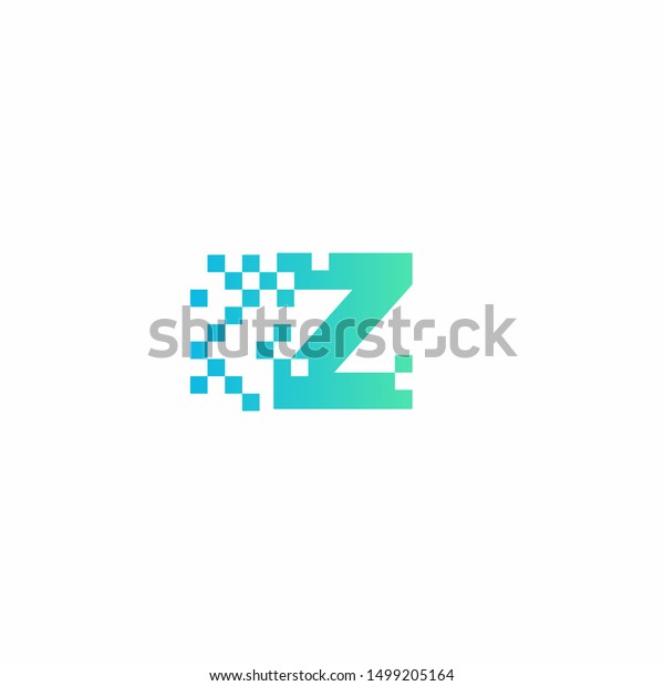 Z Letter Pixel Logo Design Modern Stock Vector (Royalty Free ...