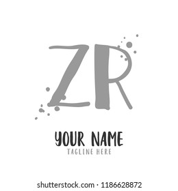 Z R Handwritten Logo Template Stock Vector (Royalty Free) 1186628872 ...