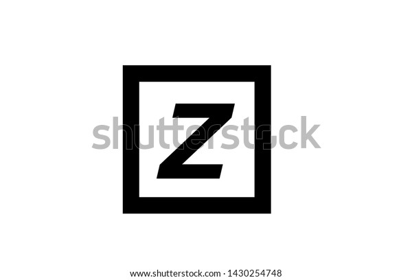 Z Simple Black White Alphabet Letter Stock Vector (Royalty Free ...