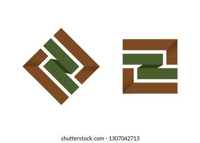 Z Square Logo Design Stock Vector (Royalty Free) 1307042713