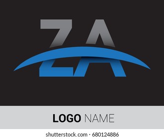 Za Initial Logo Company Name Colored Stock Vector (Royalty Free ...
