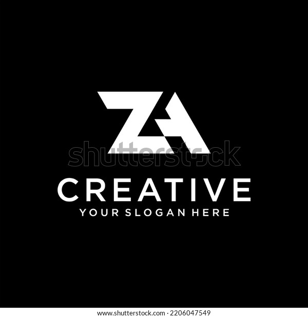 Za Letter Logo Design Template Stock Vector (Royalty Free) 2206047549 ...