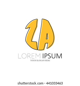 Za Logo Vector Graphic Sphere Branding Stock Vector (Royalty Free ...
