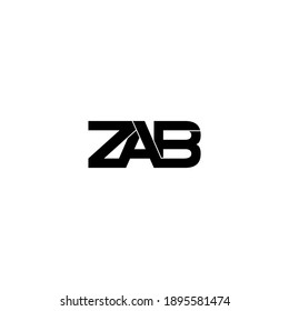 Zab Letter Original Monogram Logo Design Stock Vector (Royalty Free ...