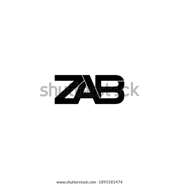 Zab Letter Original Monogram Logo Design Stock Vector (Royalty Free ...
