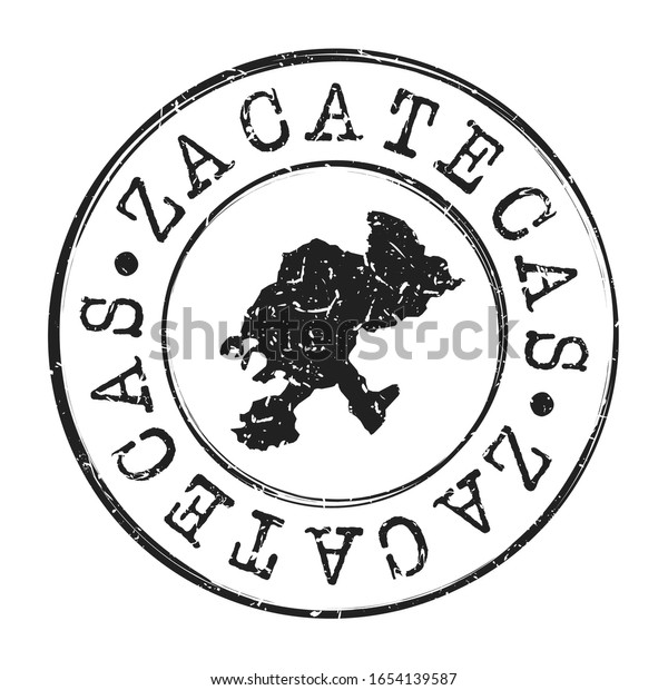 Zacatecas Mexico Map Postmark Silhouette Postal: เวกเตอร์สต็อก (ปลอดค่า ...