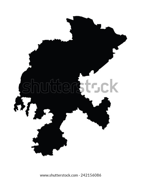 Zacatecas Mexico Vector Map Isolated On Stock Vector (Royalty Free ...