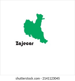 Zajecar Map On White Background Stock Vector (Royalty Free) 2141123045 ...