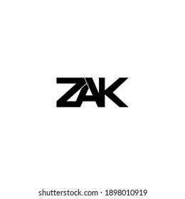 Zak Letter Original Monogram Logo Design Stock Vector (Royalty Free ...