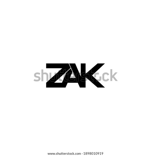 Zak Letter Original Monogram Logo Design Stock Vector (Royalty Free ...