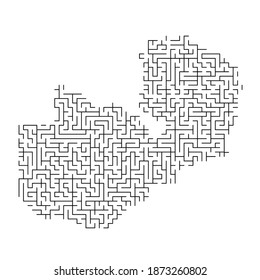 Niger Map Black Pattern Maze Grid Stock Vector (Royalty Free ...