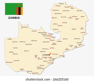 South Africa Administrative Map Flag Stock Vector (Royalty Free) 292679090