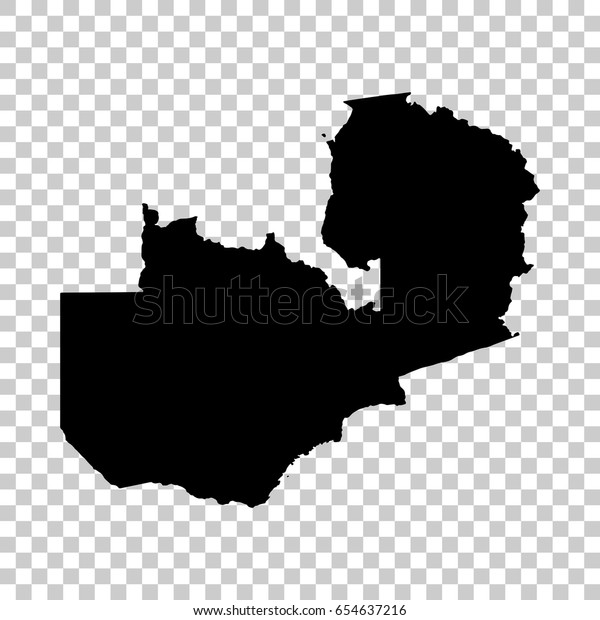 Zambia Map Isolated On Transparent Background Stock Vector (Royalty ...