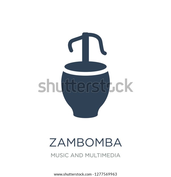 Zambomba Icon Vector On White Background Stock Vector (Royalty Free ...