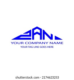 Zan Letter Logo Creative Design Vector Stock Vector (Royalty Free ...