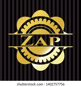 Zap Gold Shiny Emblem Vector Illustration Stock Vector (Royalty Free ...