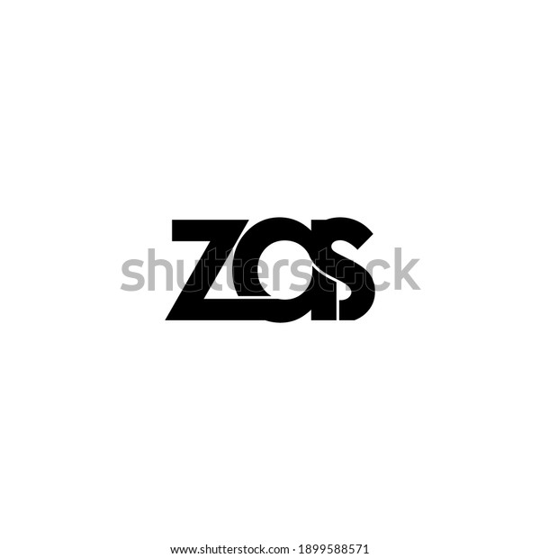 Zas Letter Original Monogram Logo Design Stock Vector (Royalty Free ...