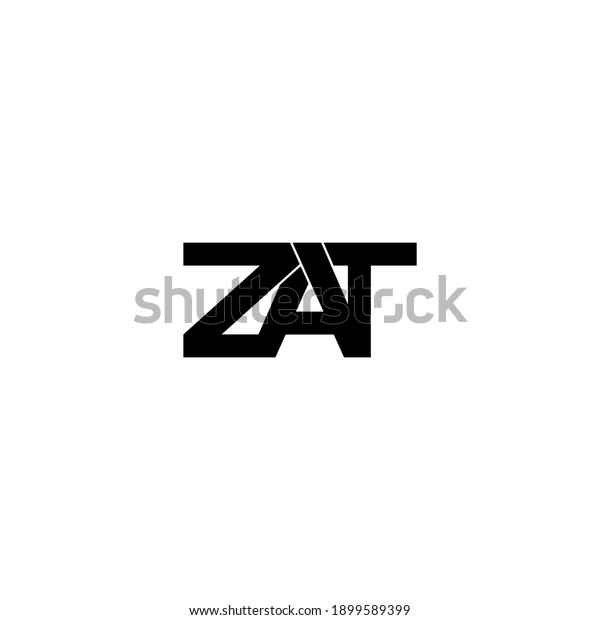 Zat Letter Original Monogram Logo Design Stock Vector (Royalty Free ...