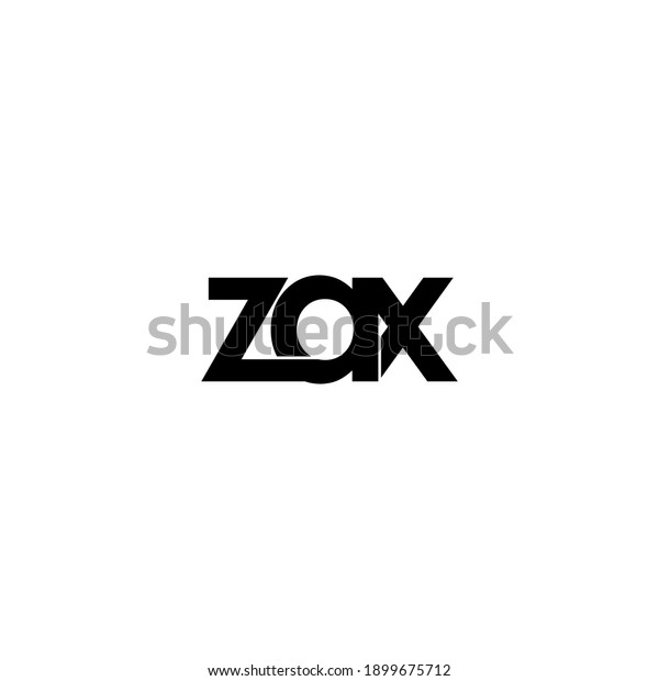 Zax Letter Original Monogram Logo Design Stock Vector (Royalty Free ...