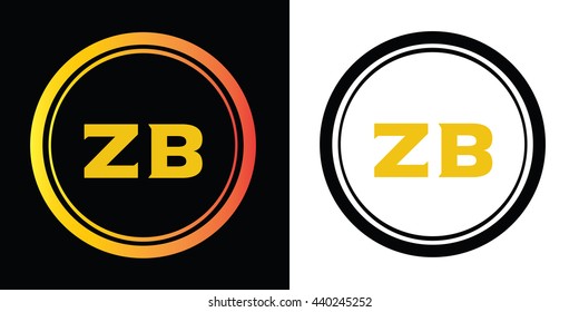 Zb Letters Icon Design Template Elements Stock Vector (Royalty Free ...
