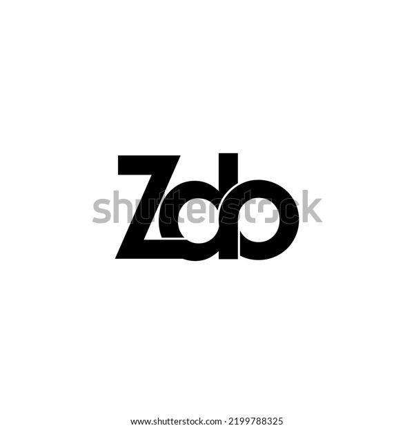 Zdo Lettering Monogram Logo Design Stock Vector (Royalty Free ...